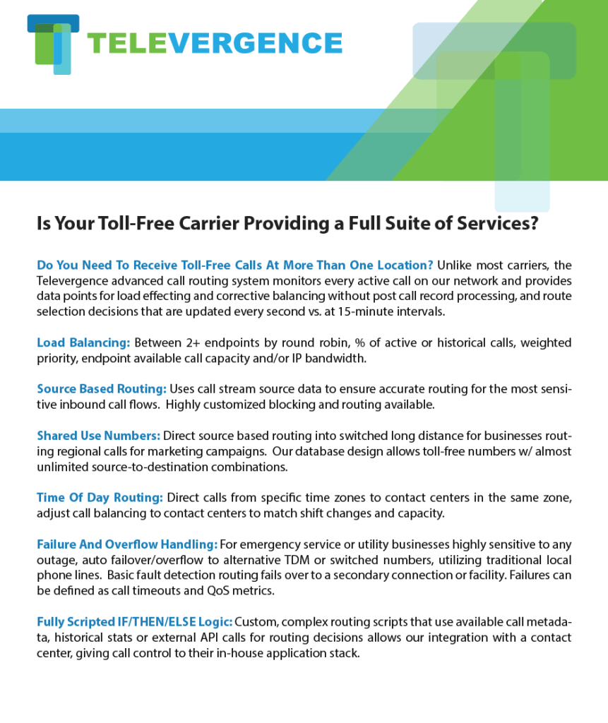 Toll Free Service – Televergence